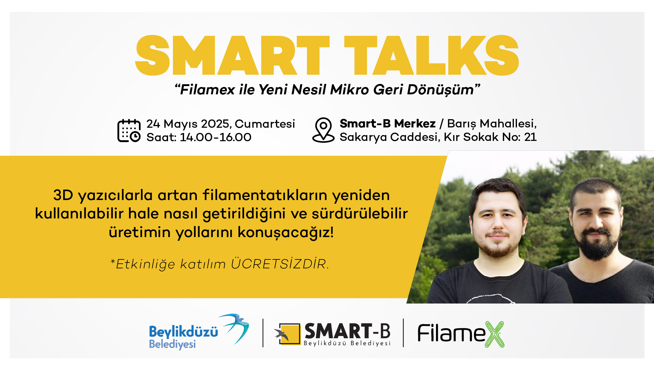 SMART TALKS - FilameX ile Yeni Nesil Mikro Geri Dönüşüm - Duyurular | Beylikdüzü Belediyesi